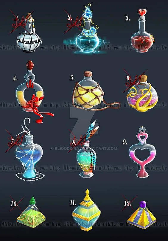 Potions -OPEN- 5/12 by BlioodKira.deviantart.com on @DeviantArt: -花瓣网