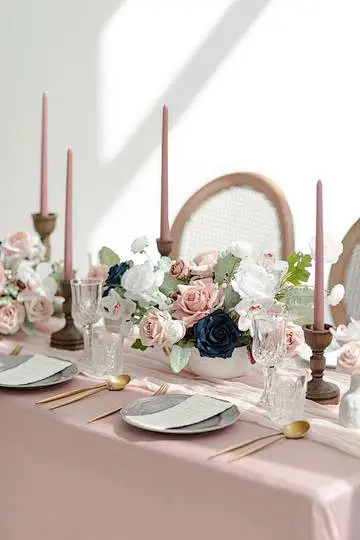 Dusty Rose & Navy : Ling's moment designs and make delicate flowers for ...