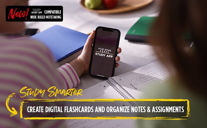 New Study App Compatible Wide Ruled Notetaking Study Smarter Create ...
