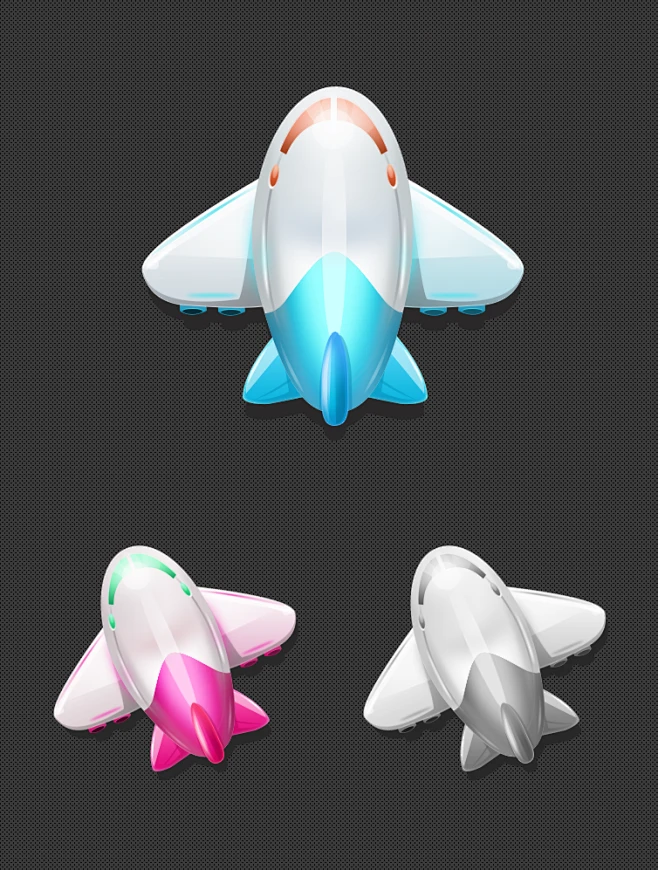 [可爱小飞机ICON设计]作品版权：咬人兔版权所有-花瓣网