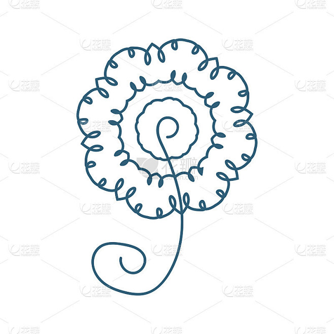 Calligraphy flower vector