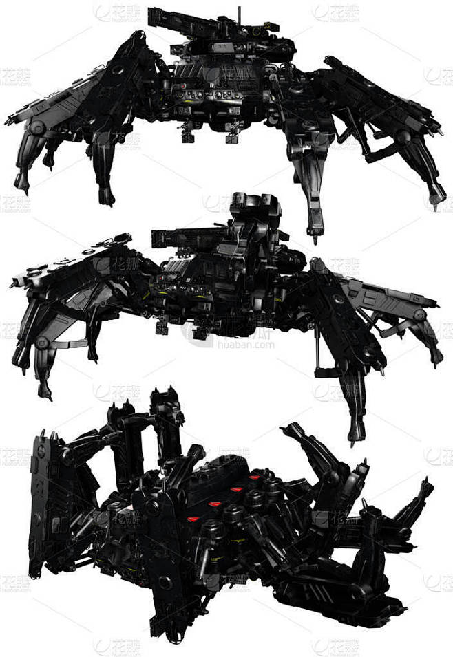 Sci Fi Spider Mech Weapons