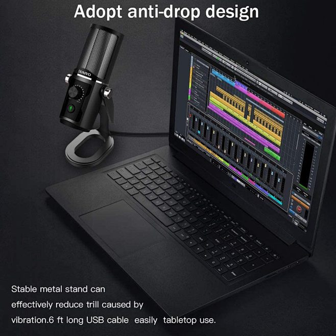 Amazon.com: USB Recording Microphone Computer Podcast Condenser ...