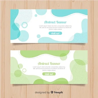 免费矢量抽象有机形状横幅-花瓣网