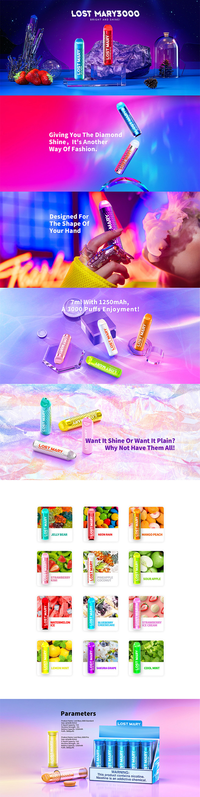 Lost Mary 3000 Disposable Pod Device 1250mAh Pro Edition