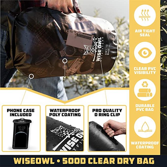 Amazon.com: Wise Owl Outfitters Waterproof Dry Bag Backpack - Thick ...