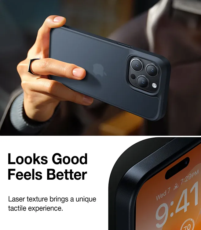 Amazon.com: TORRAS Shockproof Designed for 15 Pro Case, 12FT Military ...