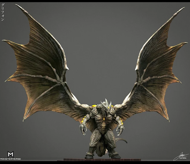 Gryphon Kaiju Redesign Concept Art-花瓣网