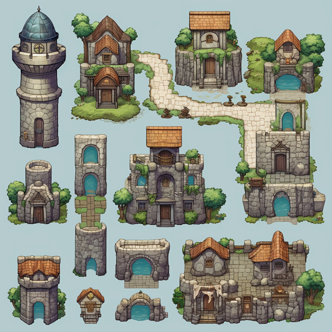 奇幻欧式2D场景素材 (118)