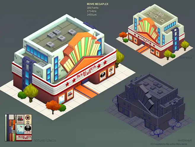 Dreamcity: Metropolis – 3D low poly buildings models – Alta Games-花瓣网