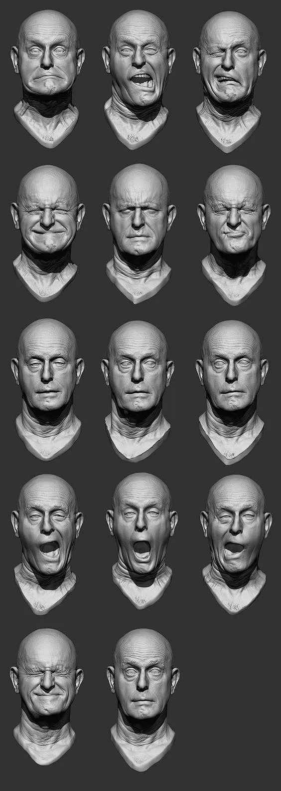 Truck driver expressions, Chris Rawlinson on ArtStation at http://www ...