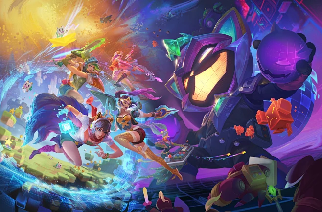 League of Legends: Wild Rift Arcade Key Art-花瓣网
