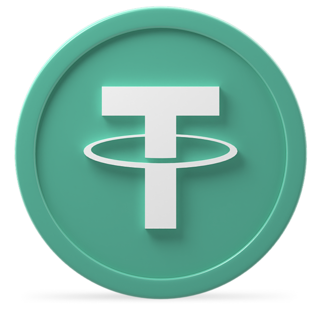 Tether_front_glossy_s - 30款虚拟数字货币立体3D图标 Crypto 3D Pack