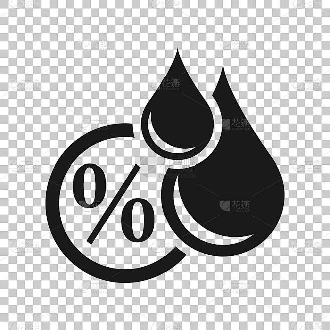 Humidity icon in transparent style. Climate vector素材-花瓣网