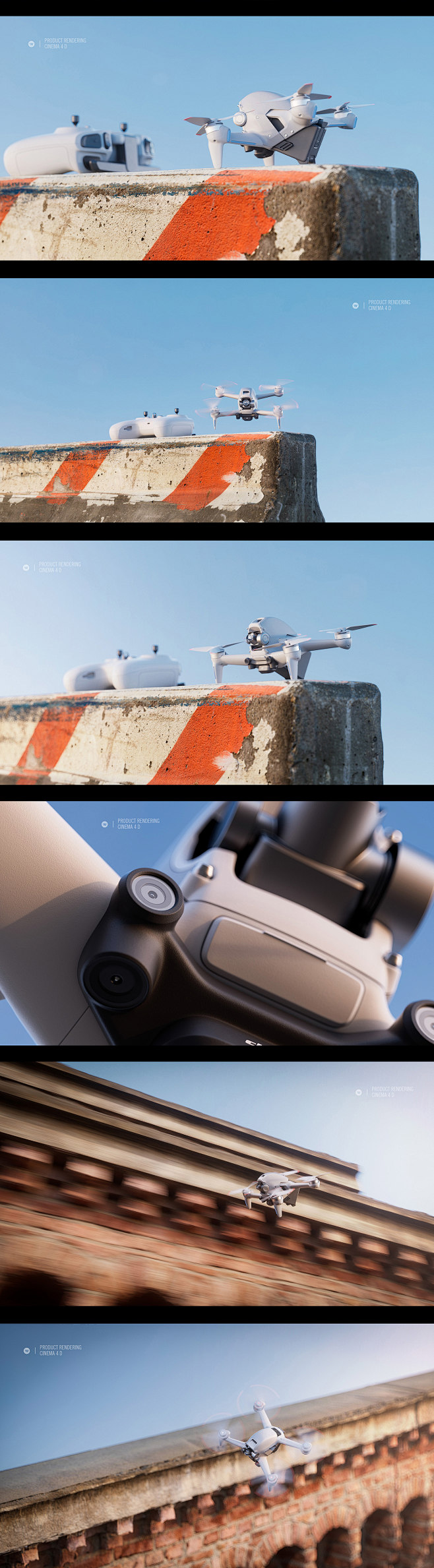 3D c4d CGI DJI FPV octane