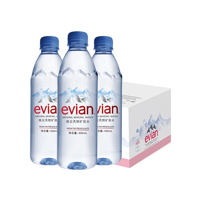 【官方进口】依云天然矿泉水500ml*24瓶饮用水小瓶无糖/年轻水-tmall.com天猫-花瓣网