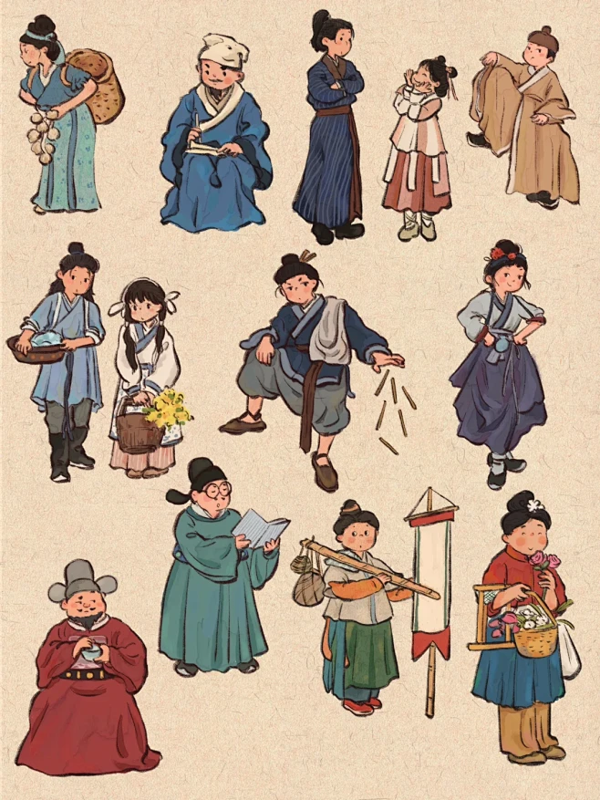 古风人物速写练习 ️ - 小红书-花瓣网