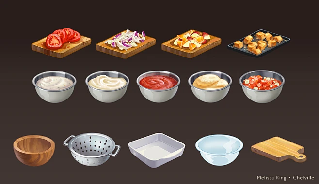 Chefville - Social Game : A cooking game made by Zynga. I designed dish ...
