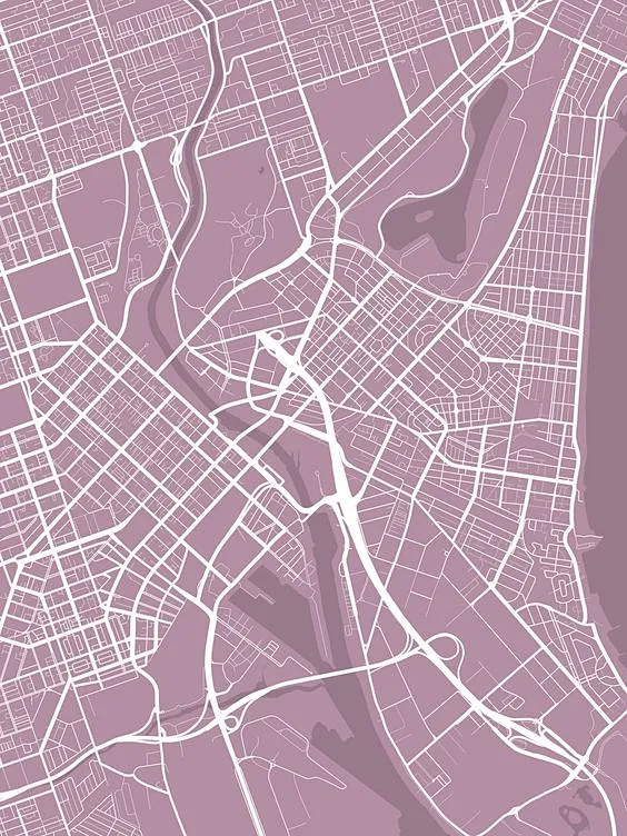 Minimal map design and illustration-花瓣网