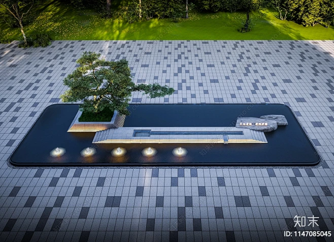 现代入口水景SU模型下载【ID:1147085045】-花瓣网