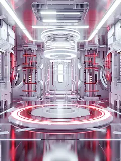 A simple sci-fi style design, high-end futuristic sense. In the middle ...