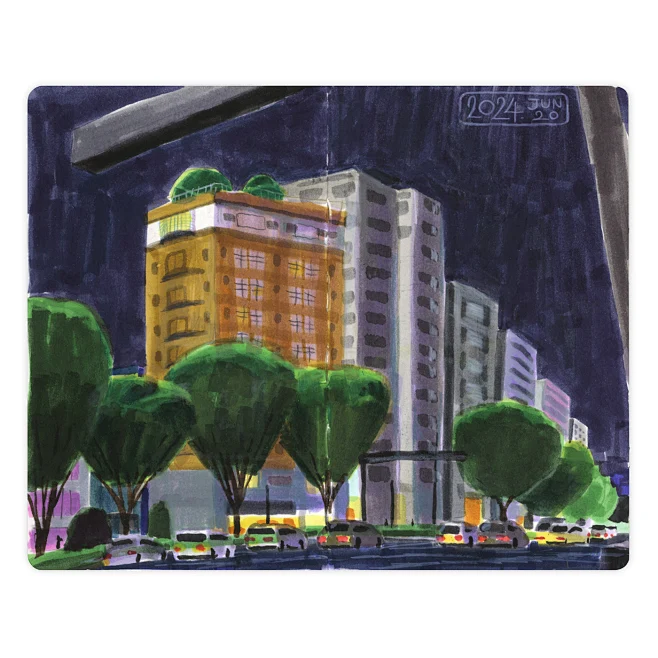 skyscraper sketch Drawing sketchbook sketches japan Urban city Travel图片 ...