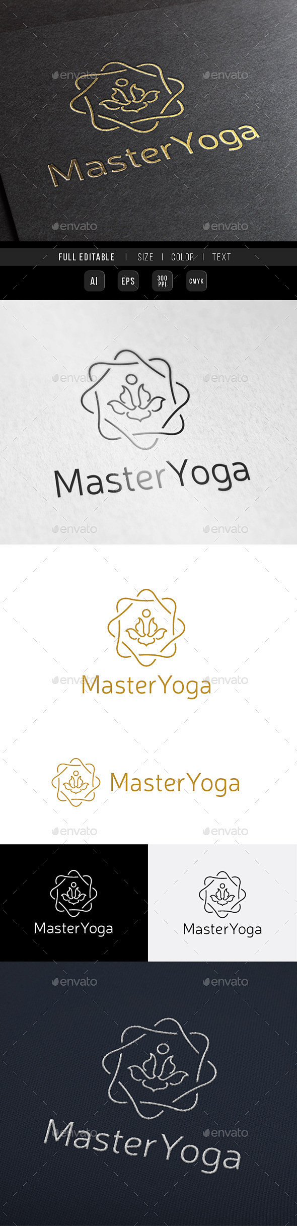 瑜伽大师大师王——波峰标志模板Guru Master Yoga King - Crests Logo Templates服装、精品、经典、衣服 ...