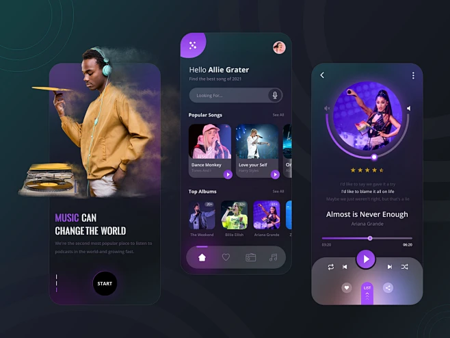 Music Player App Design app design ui app ui apple music mobile app ...