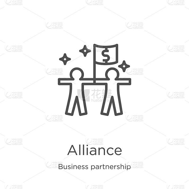 alliance icon vector from business partnership col
