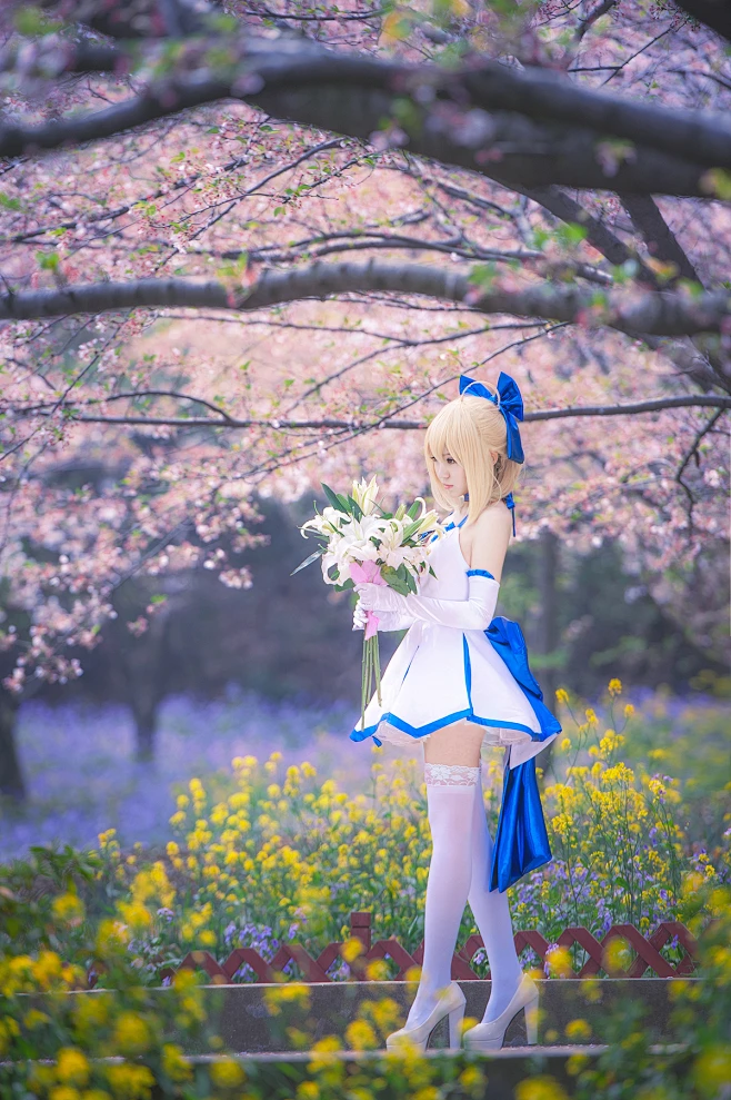 Saber===TYPE-MOON10周年白礼服 | MIO Mew : Saber===TYPE-MOON10周年白礼服-花瓣网