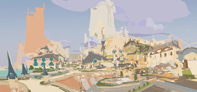 ArtStation | Wang YZ submission on Environment Design-花瓣网