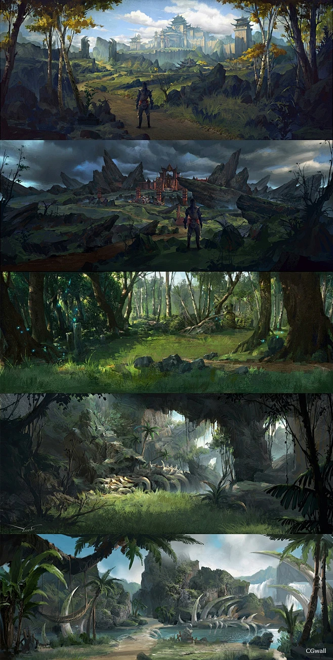 CGwall游戏原画网站_场景概念-花瓣网