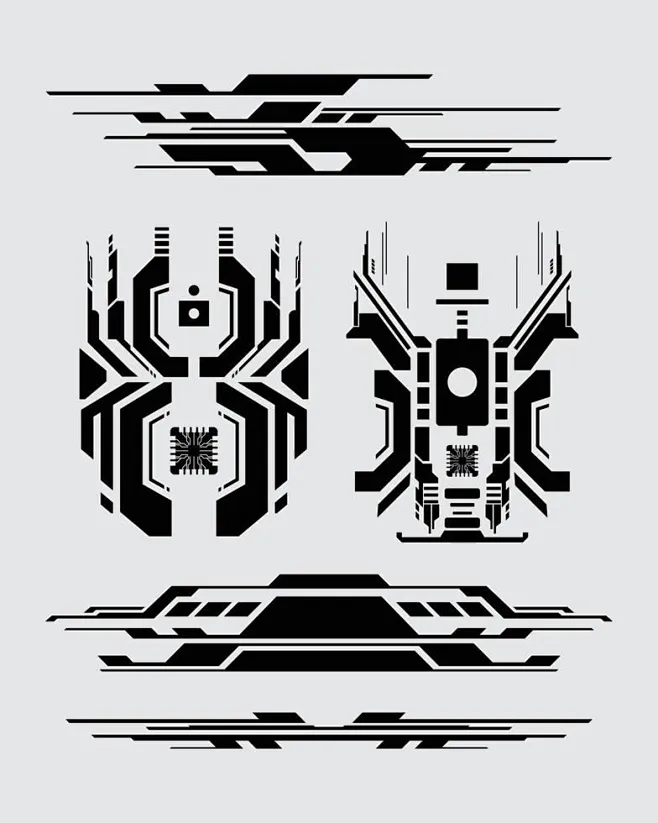 Science Fiction futuristic sci-fi element poster clip art hi tech ...