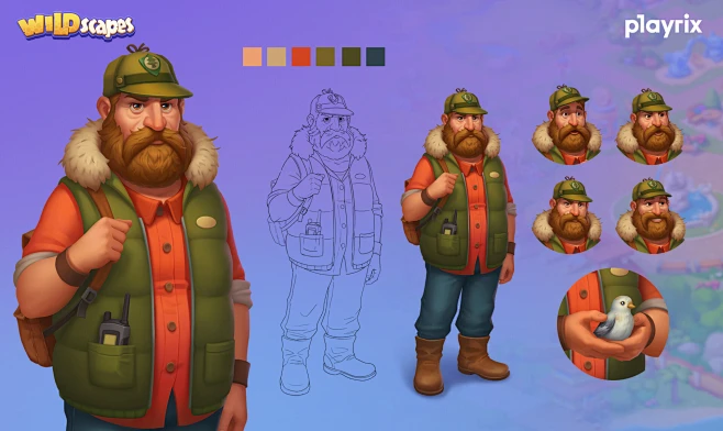 Wildscapes characters-花瓣网