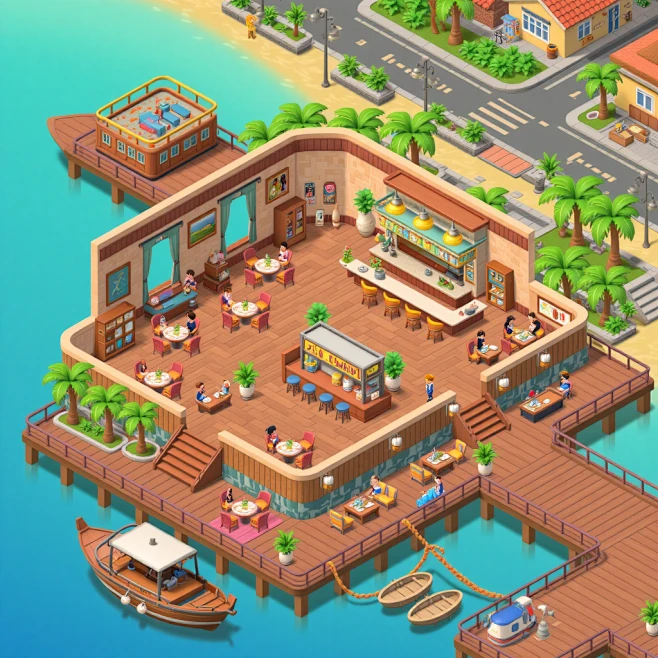 萧炎-俯视45度等距场景Q版餐厅Q版餐厅类-LoRA-萧炎-LiblibAI-花瓣网