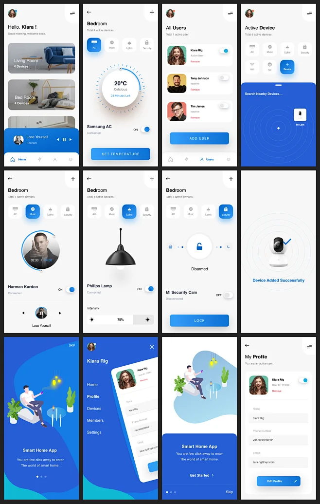 app uiUI设计智能智能家居界面设计-花瓣网