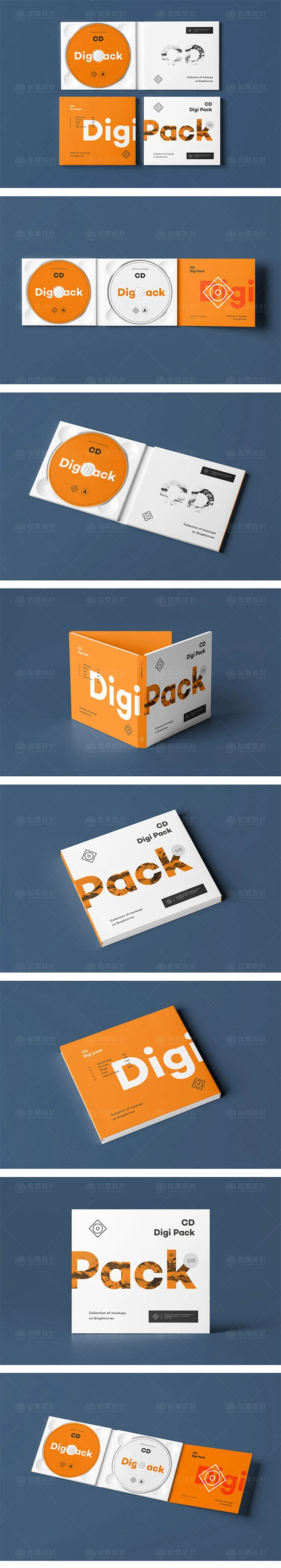 14款CVD光盘DVD碟片封面包装纸盒展示贴图样机PSD设计素材模板-淘宝网-花瓣网