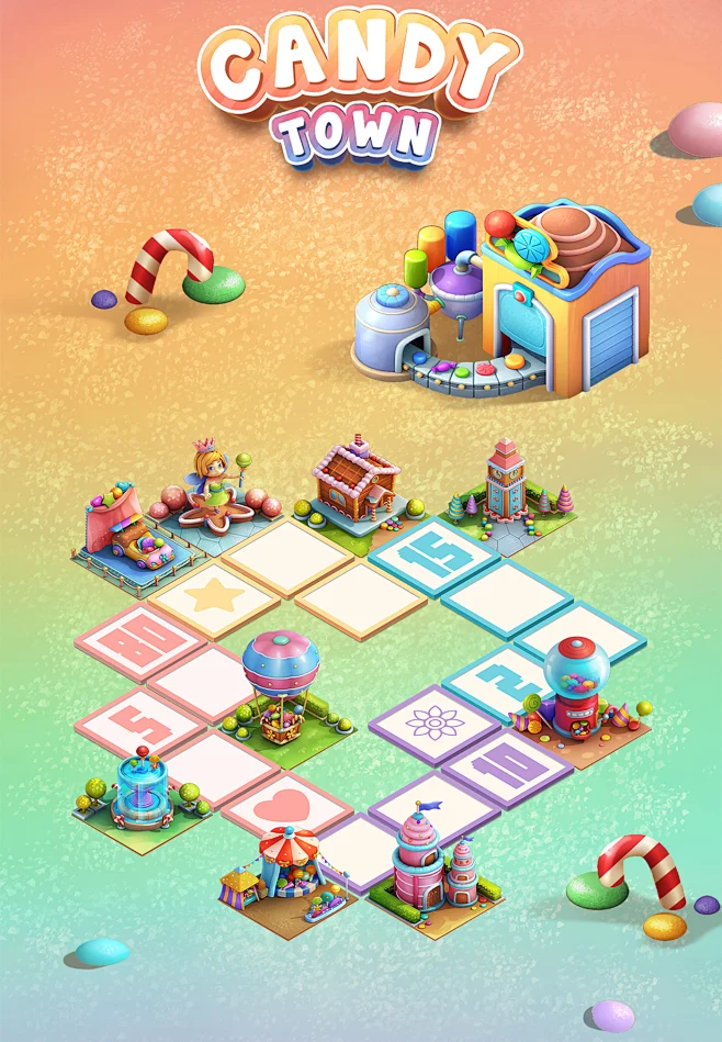 Wonder Town - Isometric City for Monopoly Chess Game-花瓣网