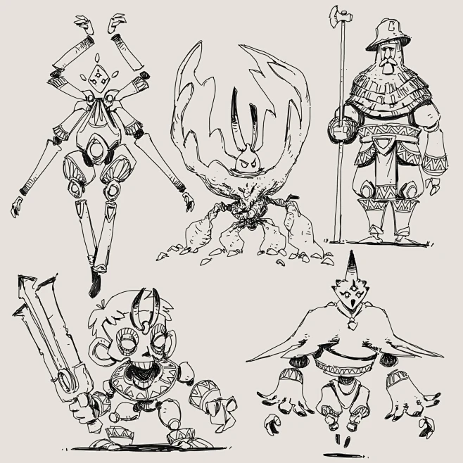 121. Character Sketches-花瓣网