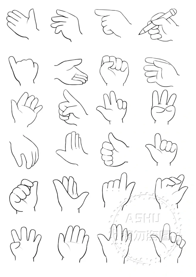 Q版手部教程60个合集_3_画画的阿叔（有课）_来自小红书网页版-花瓣网