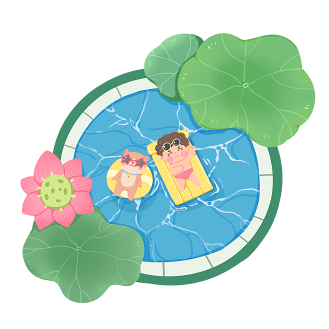 每日打卡每日一画夏季小元素_二震__插画师作品_涂鸦王国gracg.com