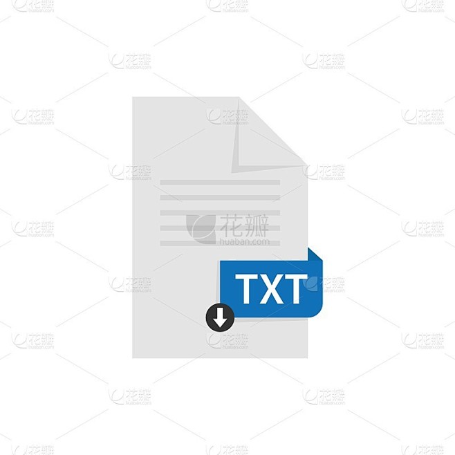 TXT document download file format vector
