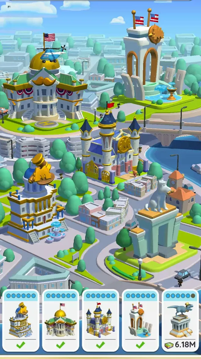 This may contain: an interactive city map with lots of buildings and ...