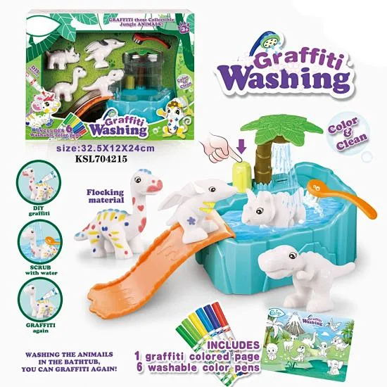 DIY-3D-Painting-Toy-Graffiti-Scribble-Bathtub-Washing-Animal-Set-Cute ...