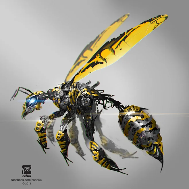 bee mech by ~psdeluxe on deviantART #采集大赛#-花瓣网