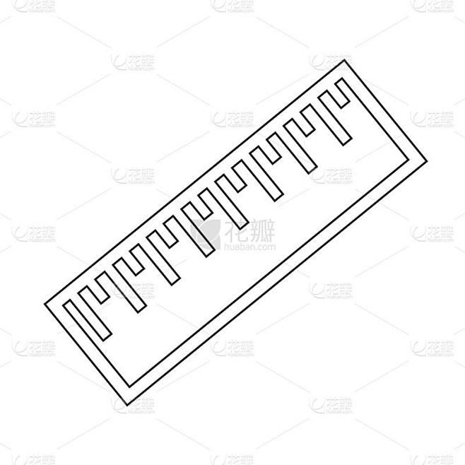 标尺图标插图标识设计