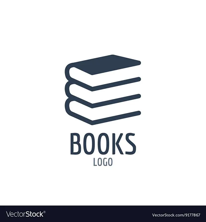 This may contain: a stack of books logo design template for book store ...