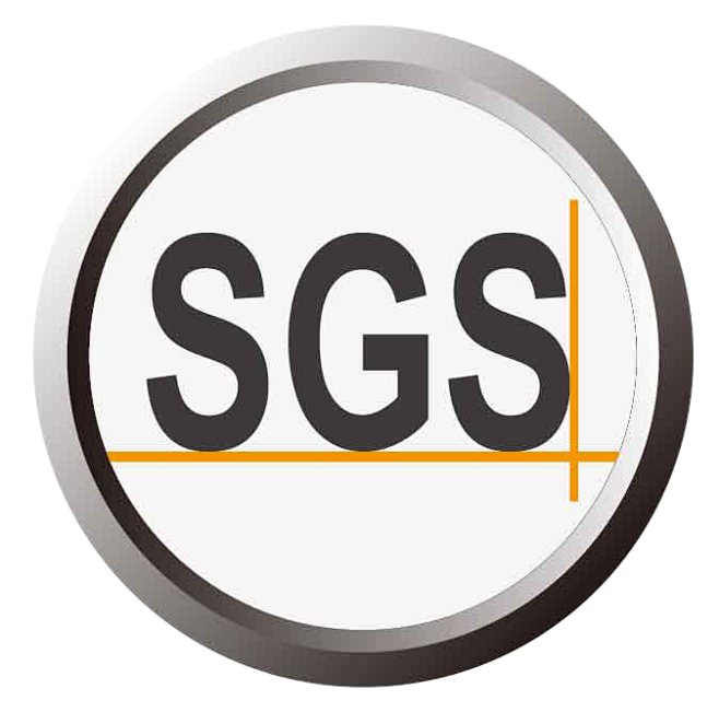 简约圆形金属质感SGS认证图标免扣