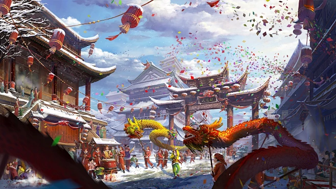 中国风写实场景气氛图来自cgbook.cn (1849)-花瓣网