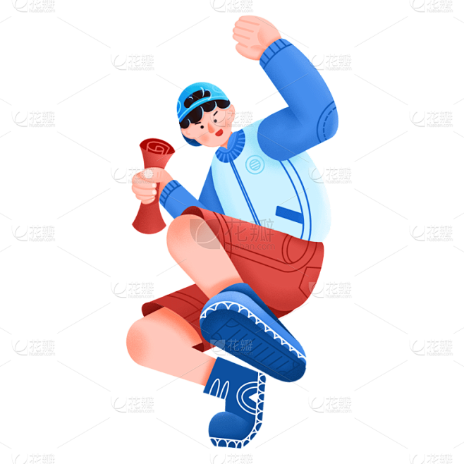 手绘风 人物插画 男生 0762